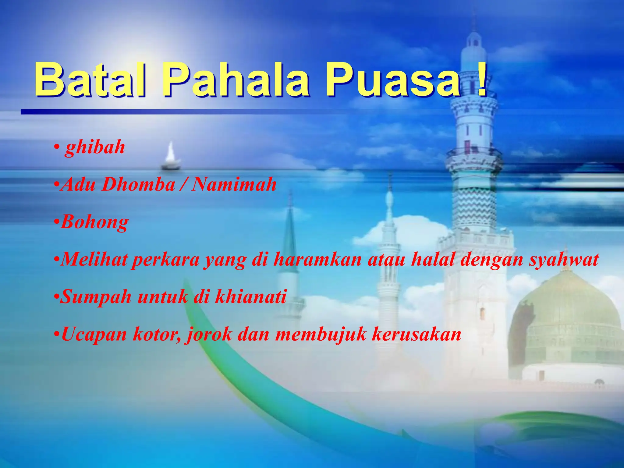 Materi Ramadhan Tentang Puasa | PPT