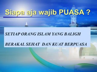 Materi Ramadhan Tentang Puasa | PPT