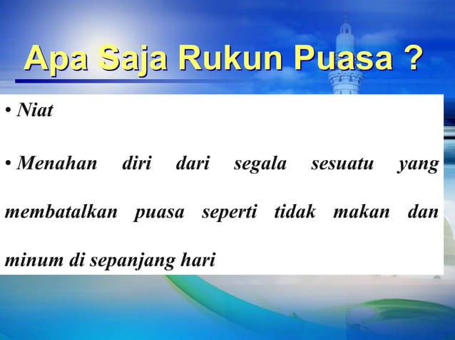 Materi Ramadhan Tentang Puasa | PPT
