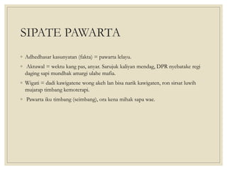 Materi Pembelajaran Pawarta Basa Jawa Kelas X | PPTX