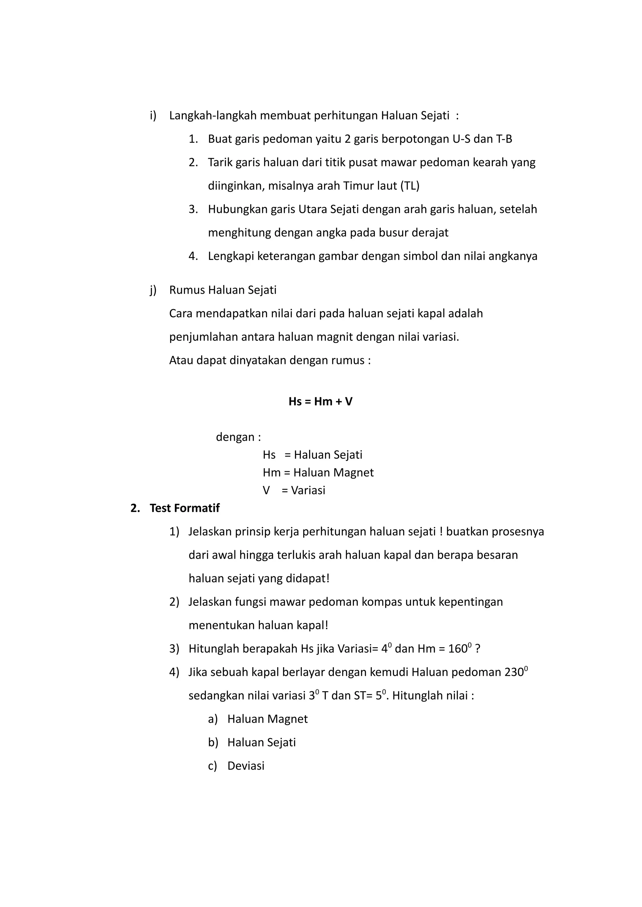 Materi pelajaran ilmu pelayaran datar | PDF
