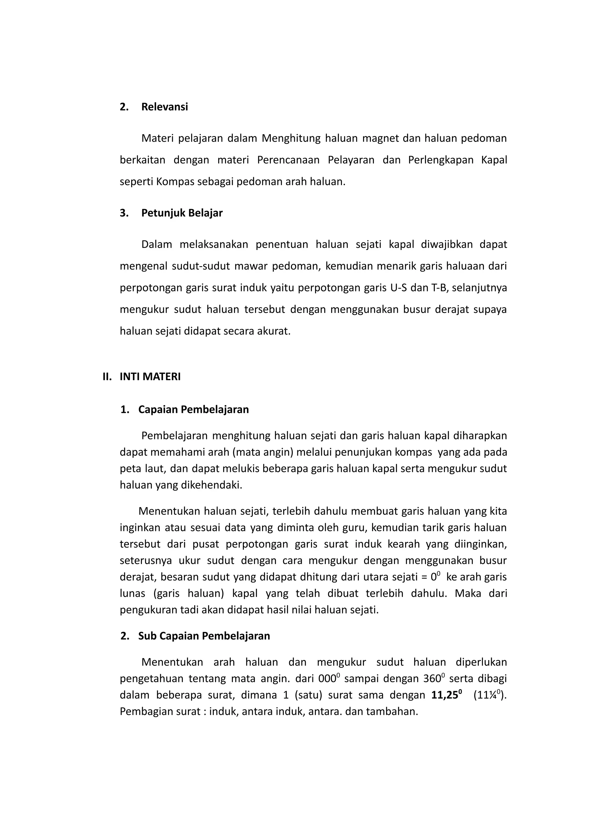Materi pelajaran ilmu pelayaran datar | PDF