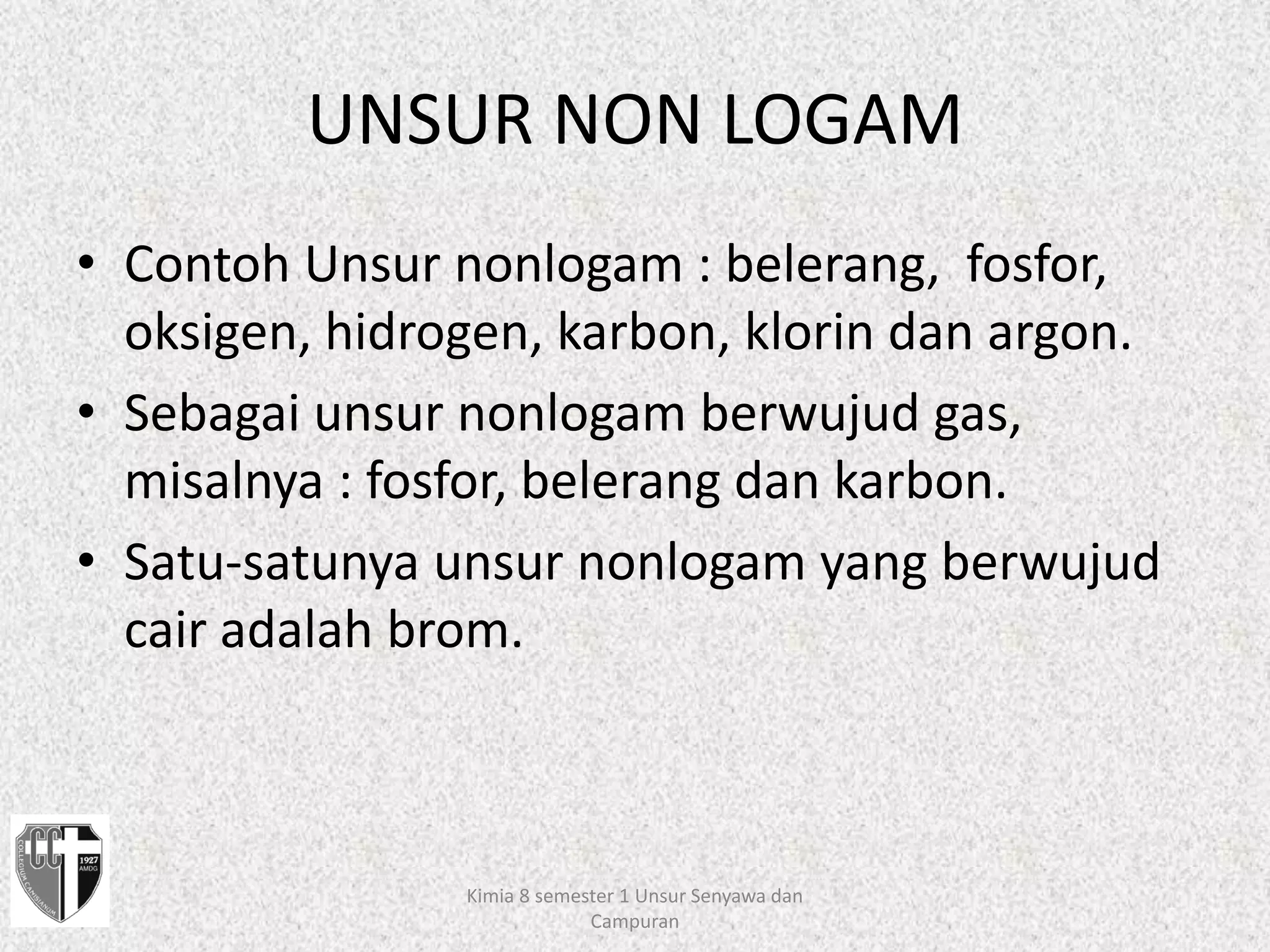 Materi pelajaran kimia kelas 8 semester 1 | PDF