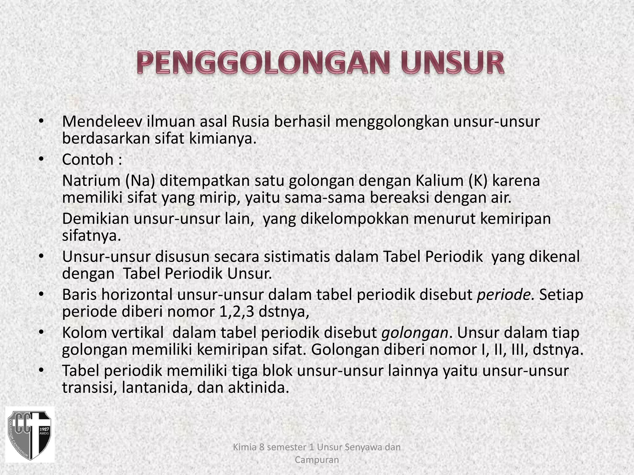 Materi pelajaran kimia kelas 8 semester 1 | PDF