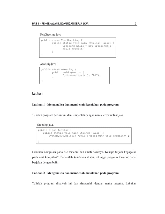Materi pelatihan java_fundamental | PDF