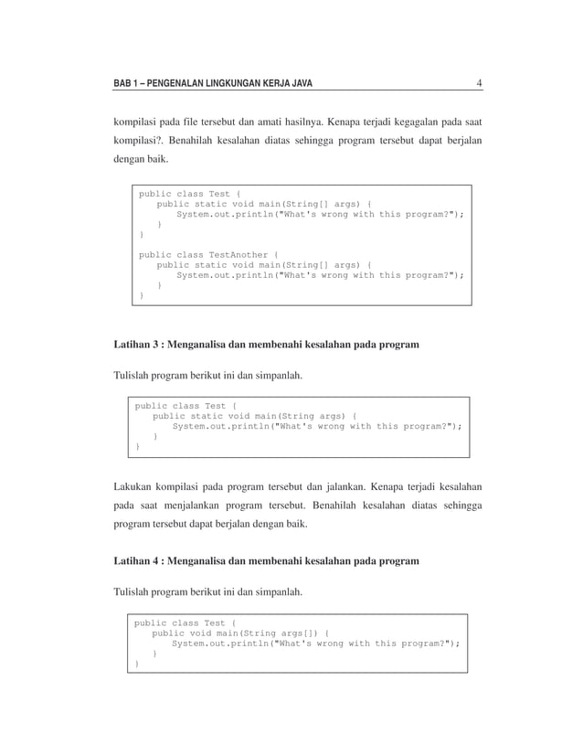 Materi pelatihan java_fundamental | PDF