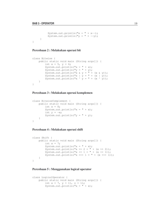 Materi pelatihan java fundamental | PDF