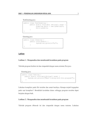 Materi pelatihan java fundamental | PDF