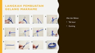 materi pelatihan kerajinan tangan makrame | PPT