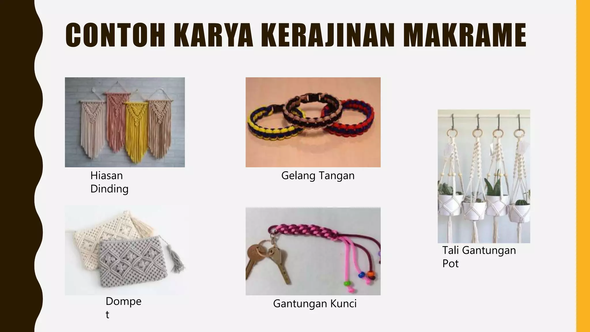 Materi Pelatihan Kerajinan Makrame | PPTX