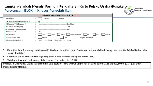 Materi Pelatihan KUSUKA dan Pendataan Produksi_Laloonaha 6 Agustus 2024.pptx