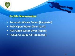 Materi pelatihan pemandu wisata selam | PPTX