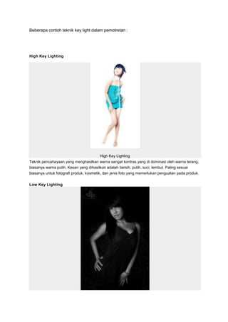 Materi pelatihan pencahayaan fotografi | DOCX