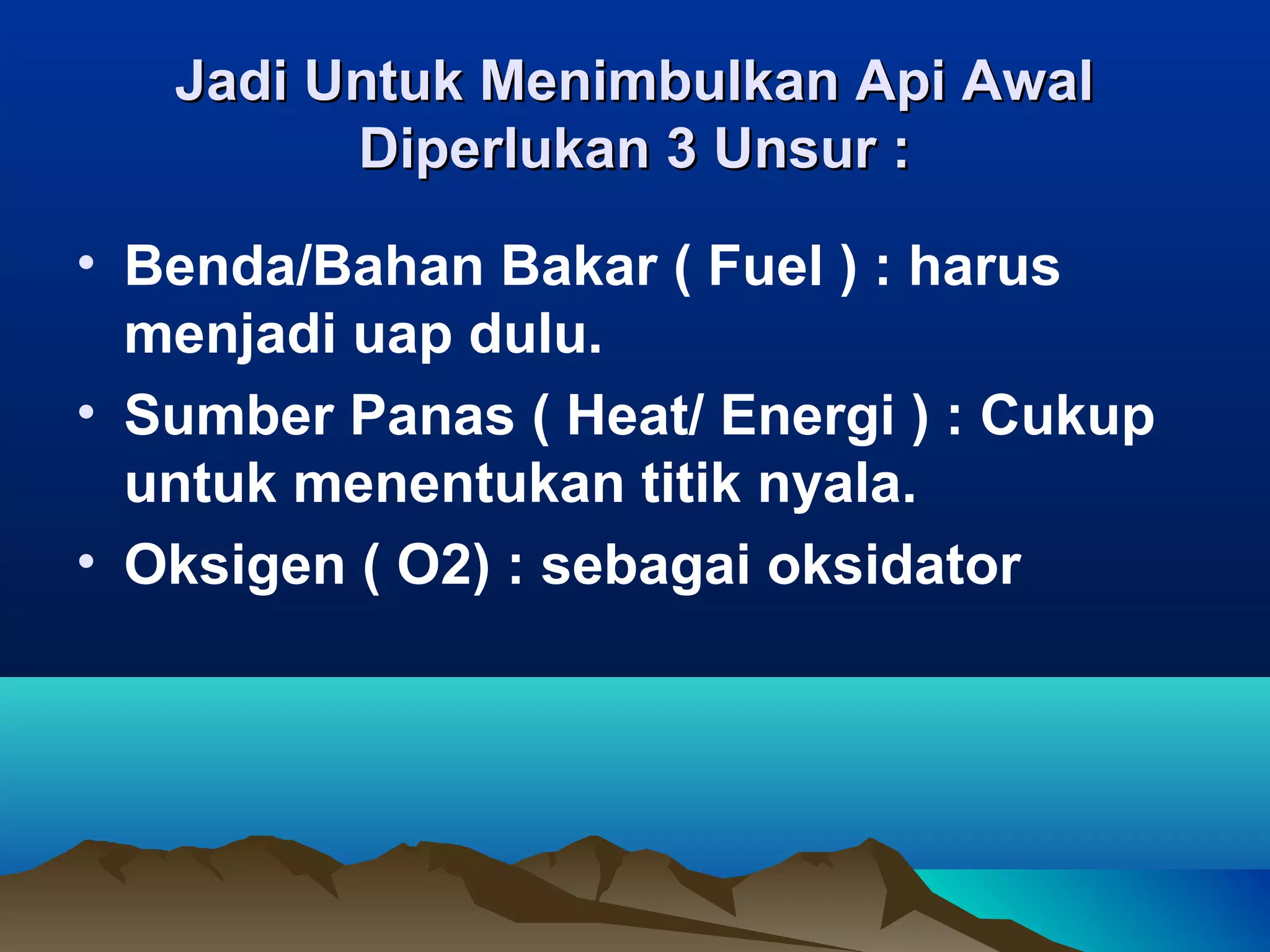 Materi pelatihan teori api | PDF