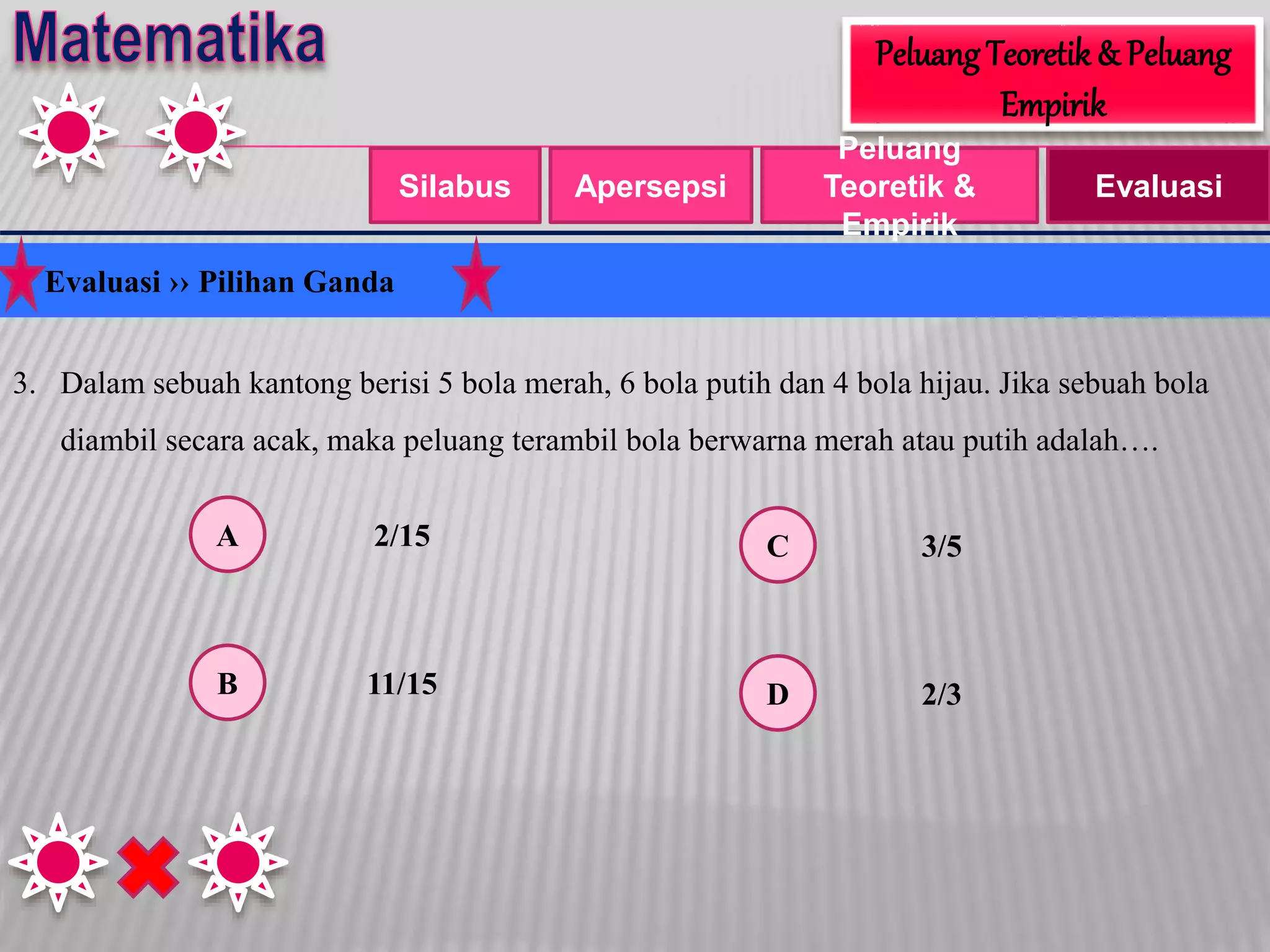 Materi peluang kelas viii | PPTX