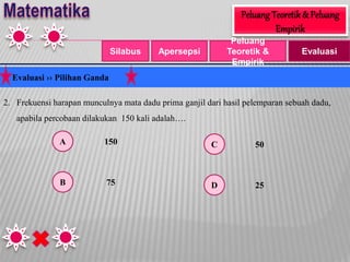 Materi peluang kelas viii | PPTX