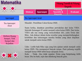 Materi peluang kelas viii | PPTX