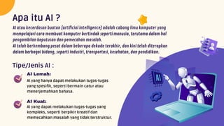 Materi Pemanfaatan AI untuk membantu Guru dalam proses pembelajaran | PDF