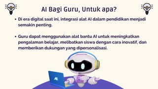 Materi Pemanfaatan AI untuk membantu Guru dalam proses pembelajaran | PDF