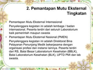 Materi Pemantapan Mutu Laboratorium Kesehatan | PDF
