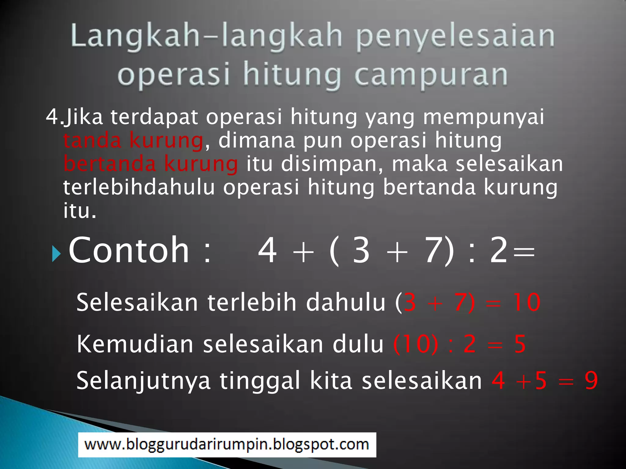 Materi pembelajaran kelas vi sd (hitung campuran) | PPTX