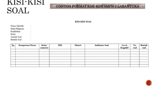 Materi pembuatan kisi-kisi dan soal yang baik.pptx