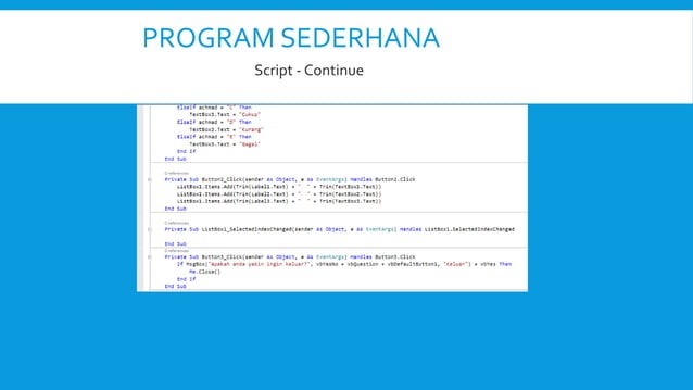 Materi Pemrograman Desktop | PPTX