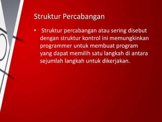 Materi pemrograman dasar 5 percabangan | PPTX