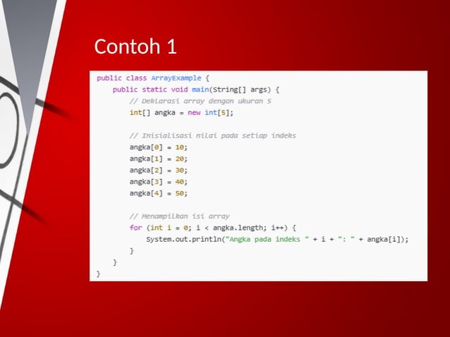 Materi Pemrograman Java Array pertemuan 7.pptx