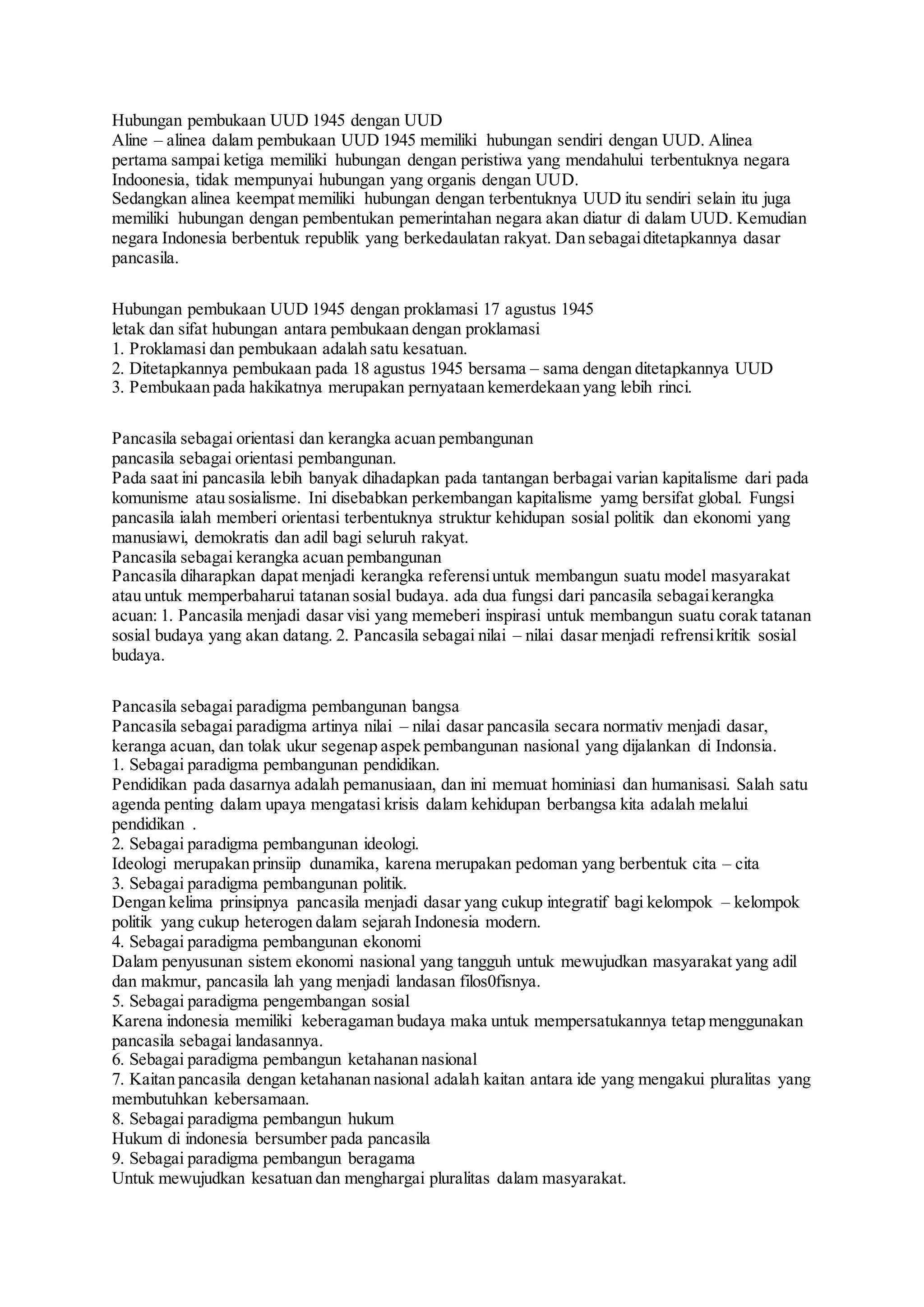 Materi pendidikan pancasila | DOCX