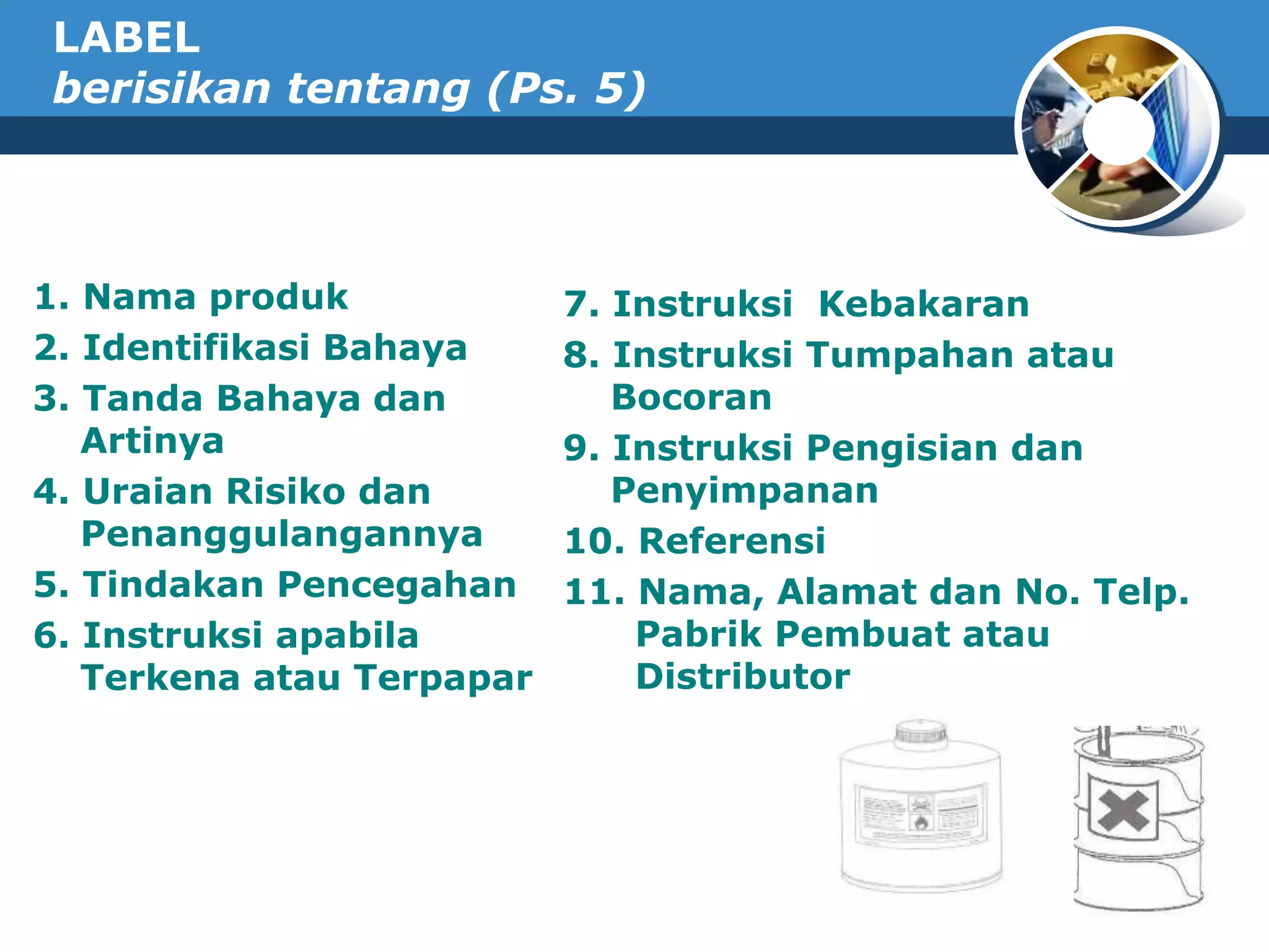 Pengawasan Norma K3 Bahan Kimia Berbahaya | PPT