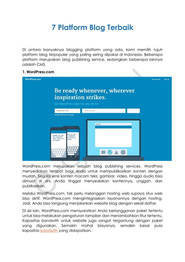 Materi pengenalan blog | PDF