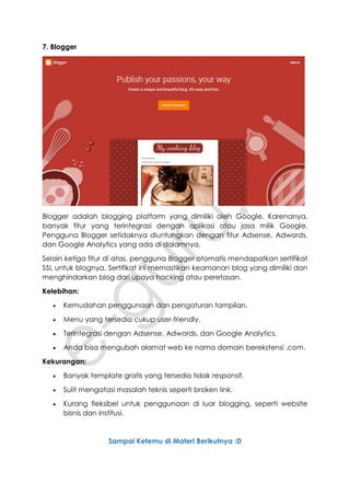 Materi pengenalan blog | PDF