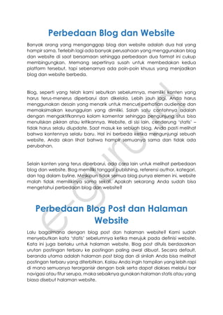 Materi pengenalan blog | PDF