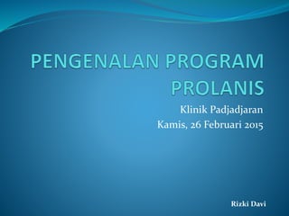 Materi pengenalan program prolanis | PPTX