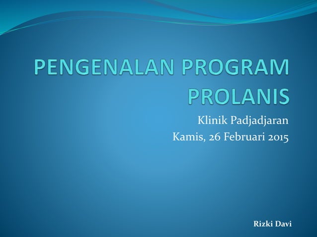 Materi pengenalan program prolanis | PPTX
