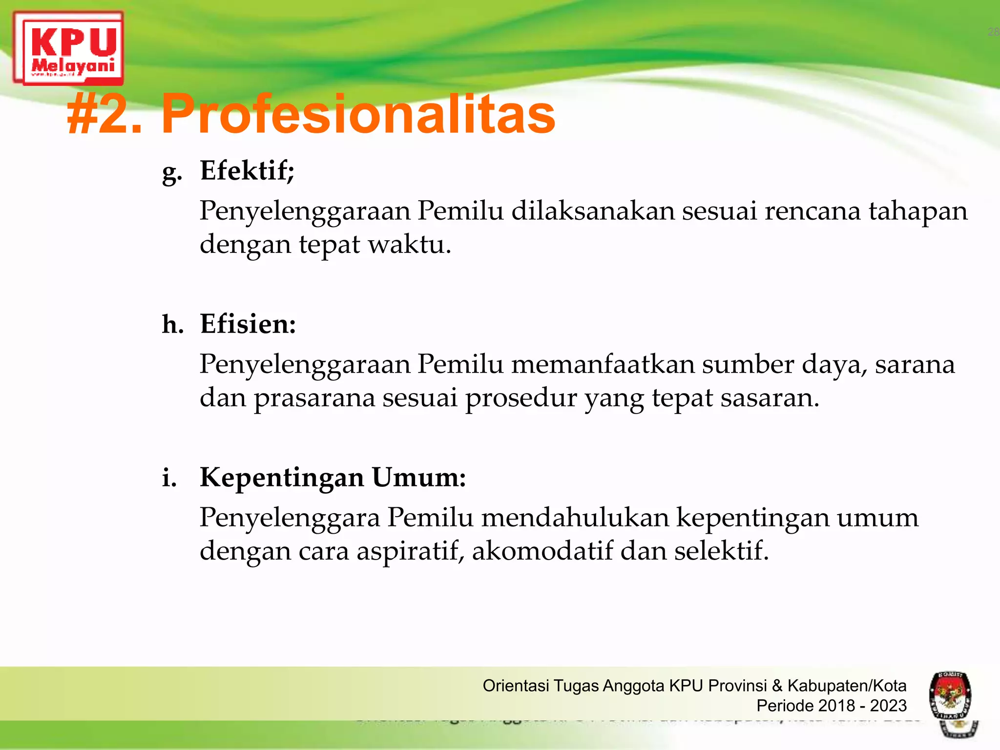 Materi penguatan kelembagaan kpu | PPT