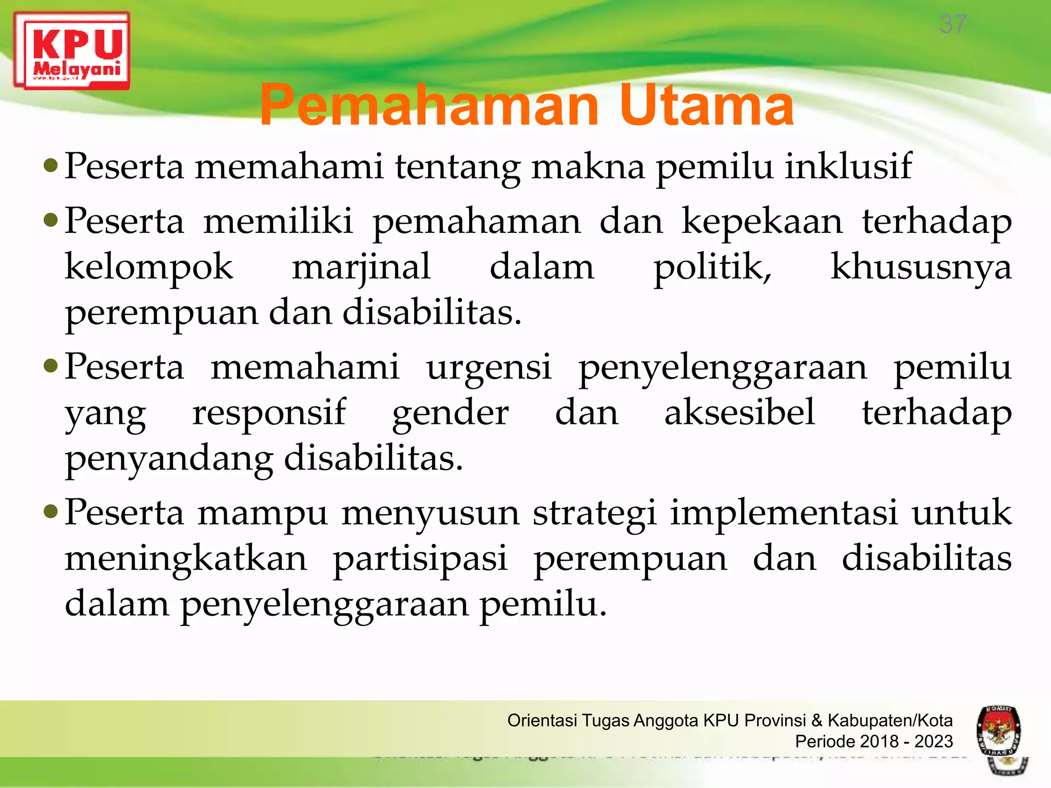 Materi penguatan kelembagaan kpu | PPT