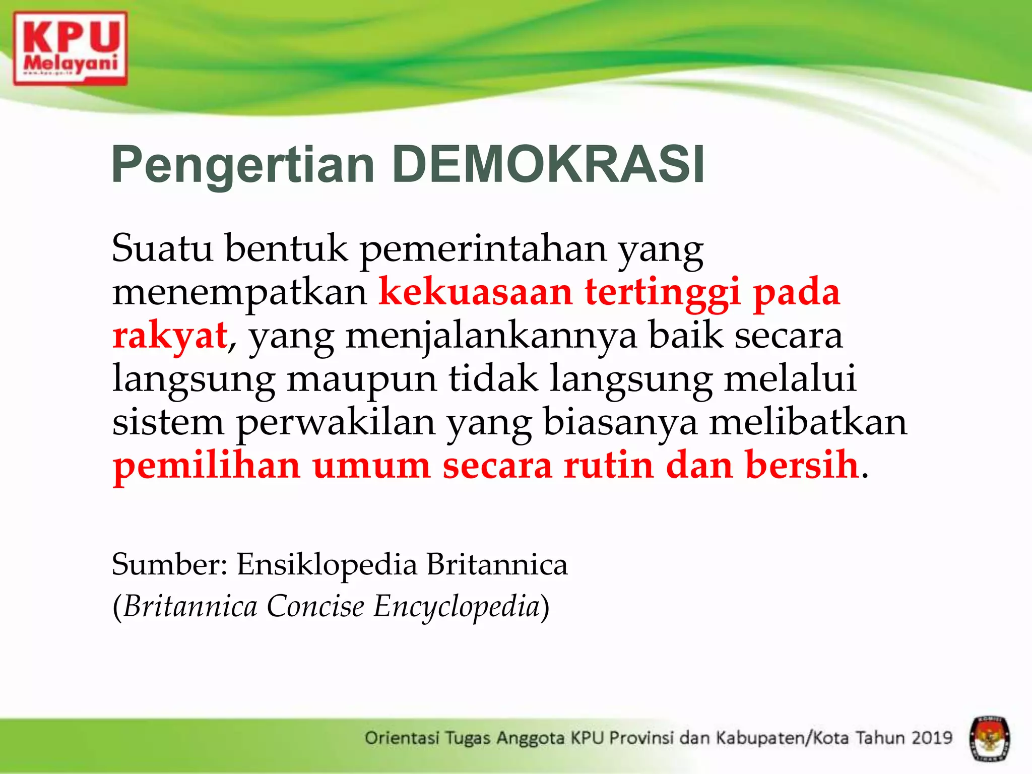 Materi penguatan kelembagaan kpu | PPT