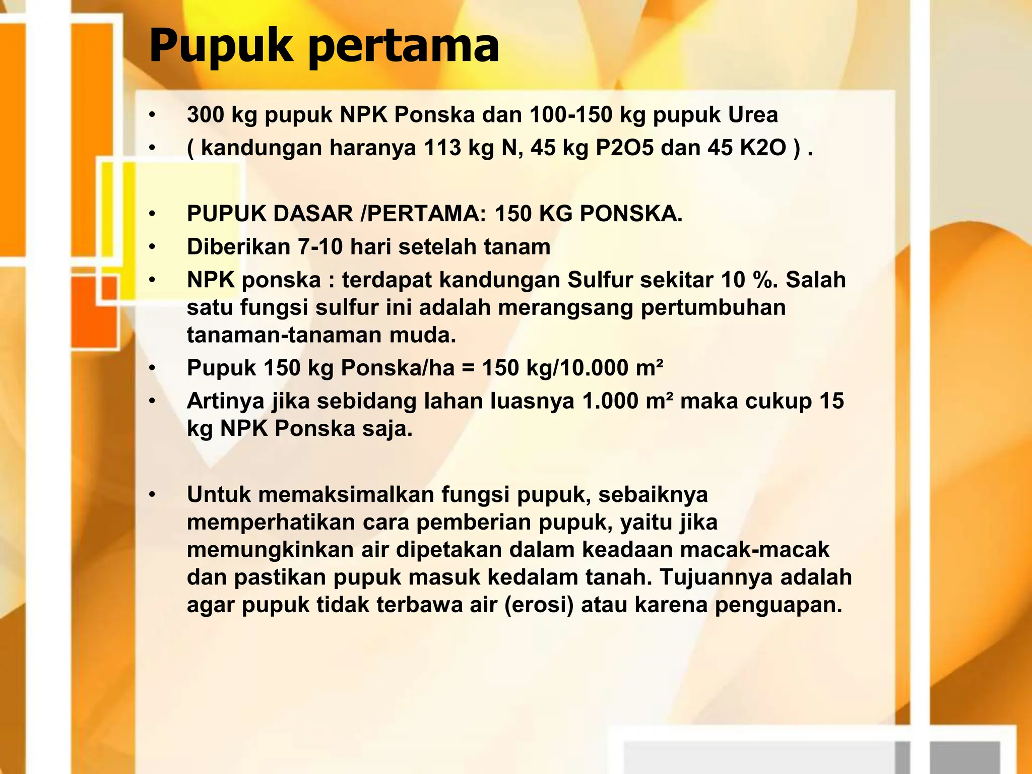 materi penyuluhan pemupukanDALAM RANGKA t | PPT
