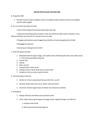 Materi penyuluhan tentang dbd | DOCX