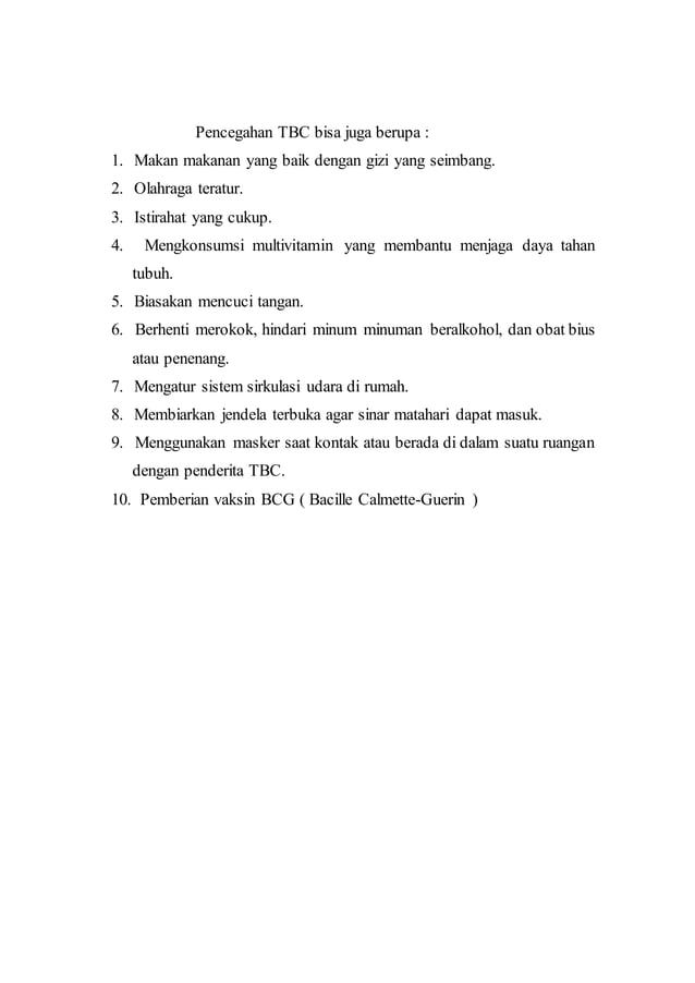 Materi penyuluhan tuberculosis (tbc) | DOCX