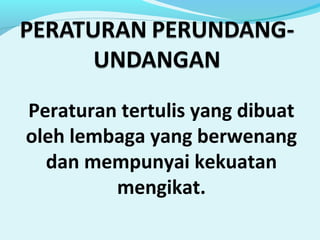 Materi peraturan perundang undangan | PPT