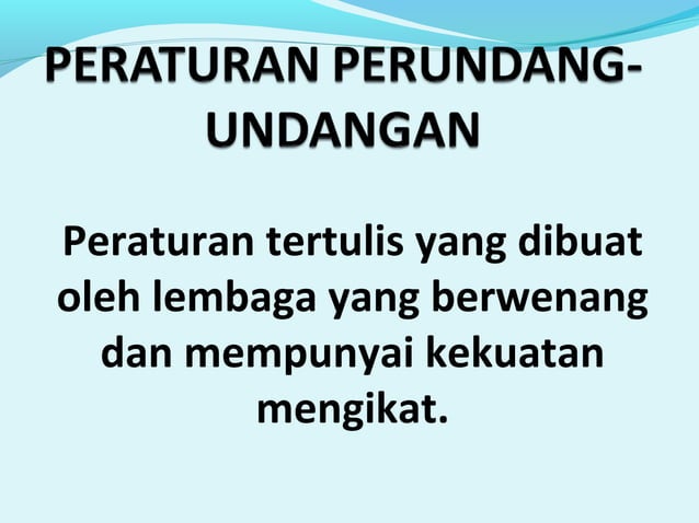 Materi peraturan perundang undangan | PPT