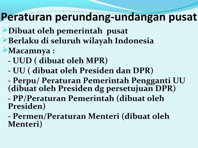 Materi peraturan perundang undangan | PPT