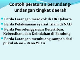 Materi peraturan perundang undangan | PPT