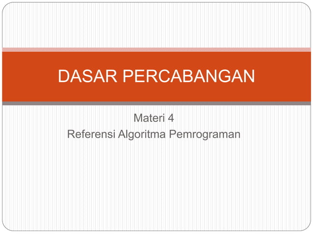 Materi percabangan 4 | PPT