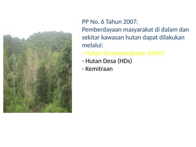 Materi Perhutanan Sosial (suatu Pengantar)pptx | PPTX