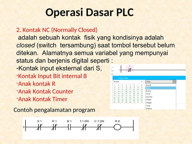 Materi Perintah Dasar plc dan pengoperasian plc | PPT