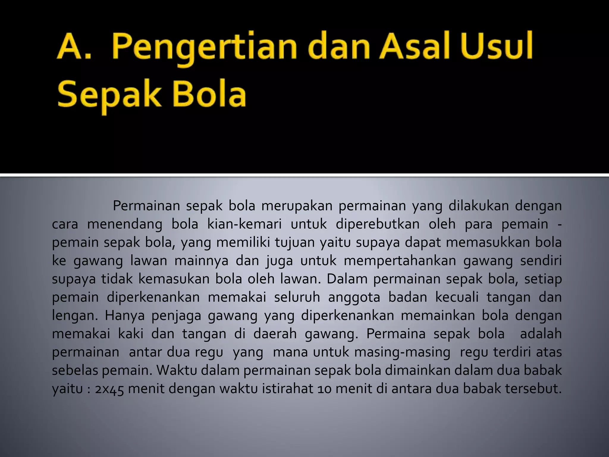 Materi permainan bola besar kelas 7 | PPTX